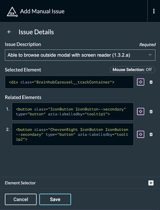 Raising Manual Issues | Deque Docs