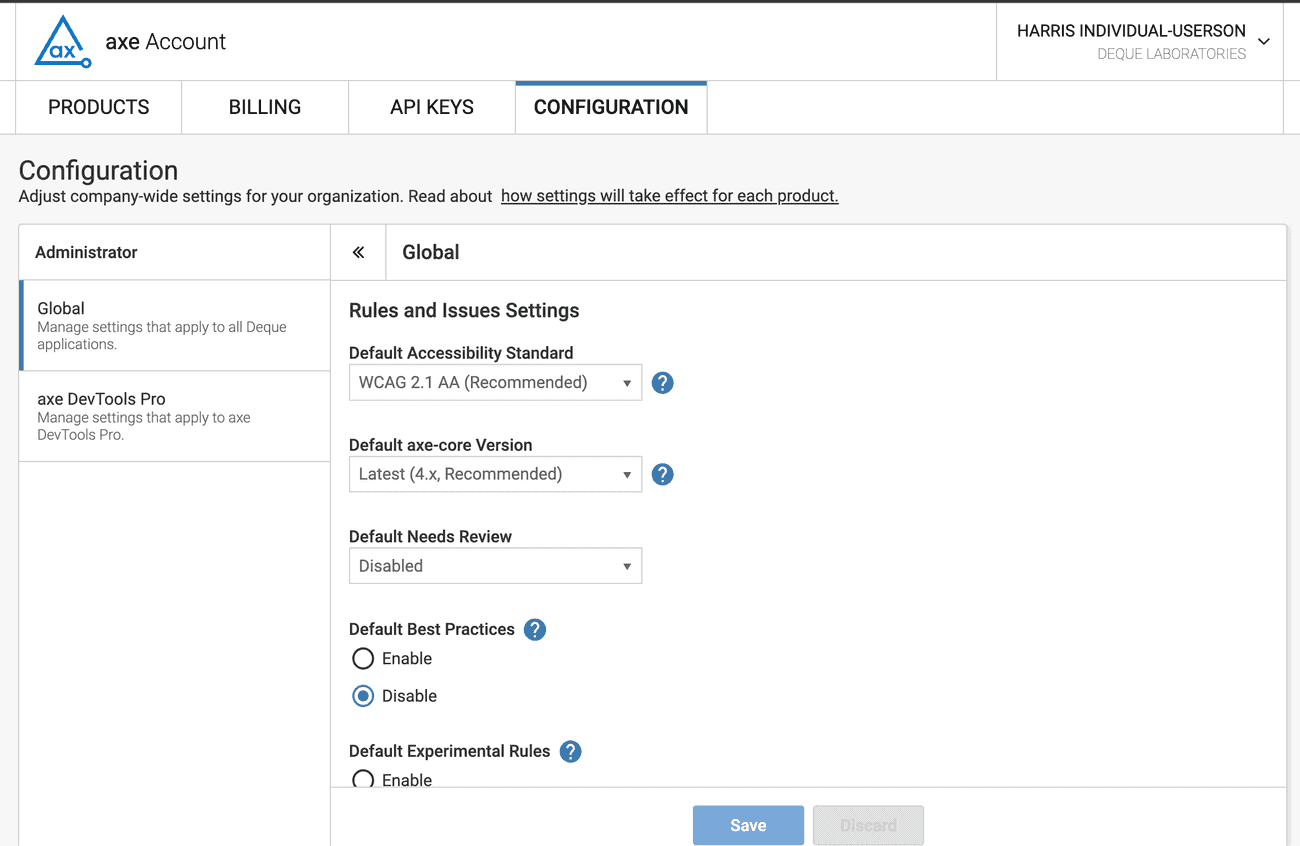 axe Configuration | Deque Docs